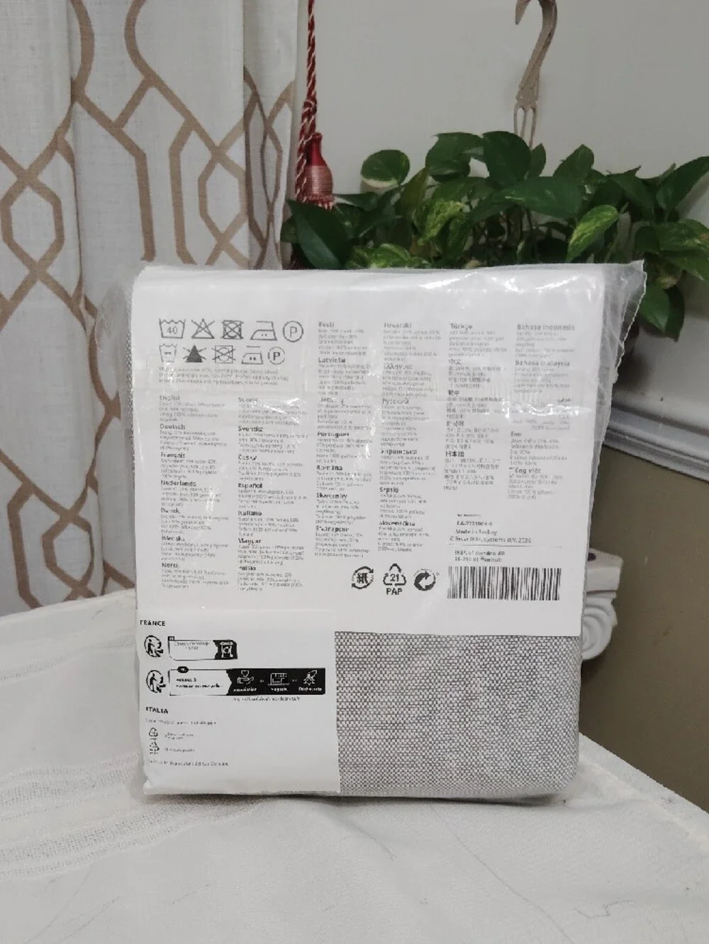IKEA | Dining | Ikea Bergmund Chair Cover In Light Gray And White ...